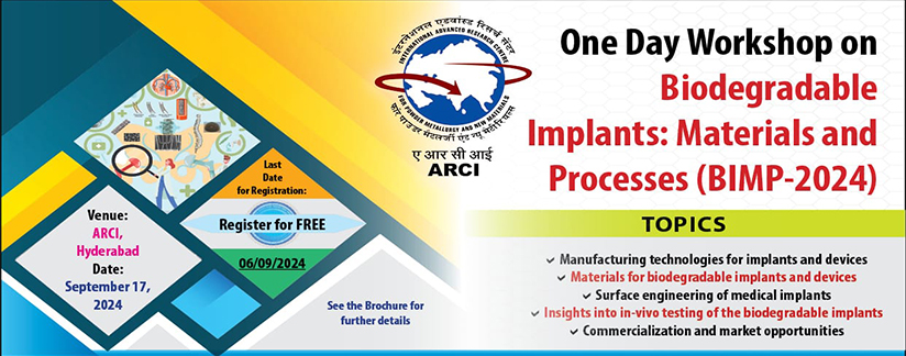 ARCI - International Advanced Research Centre for Powder Metallurgy And ...